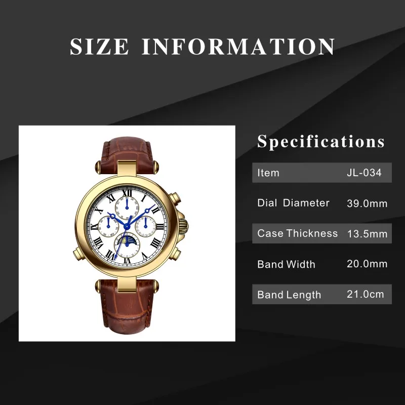 Vintage Mechanical Men's Watch Perspective Watch Back Leather Watches ...