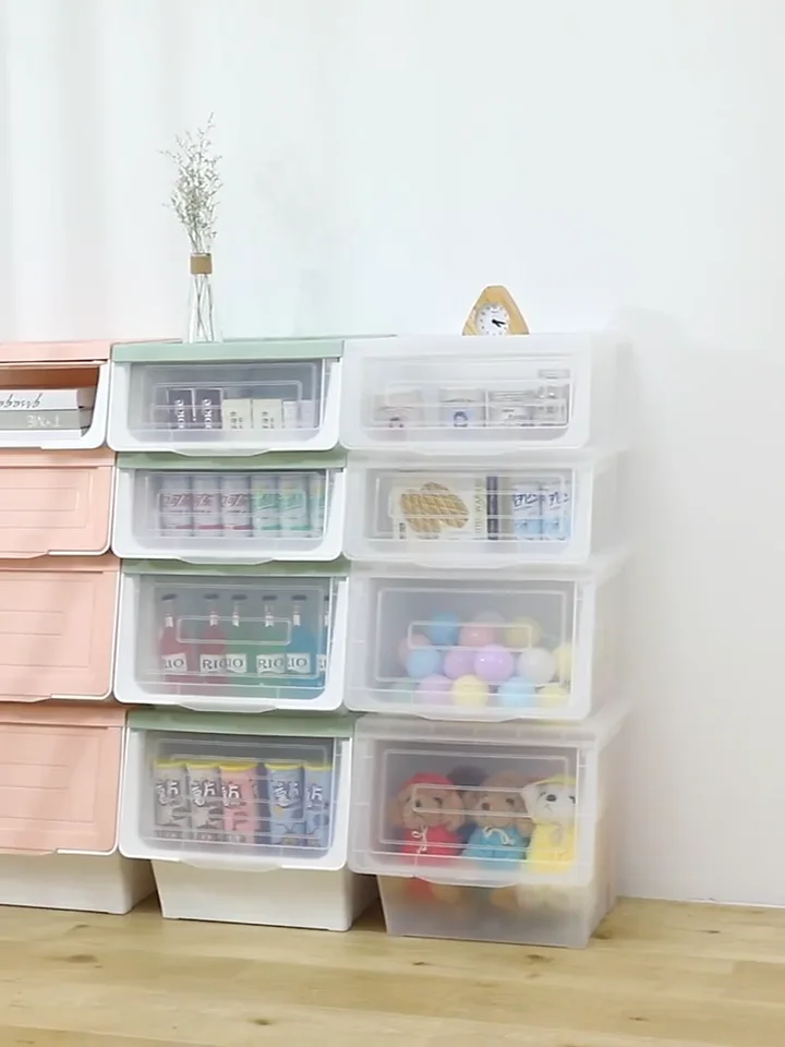 Younai Oblique Plastic Extra Large Transparent Household Storage Basket ...