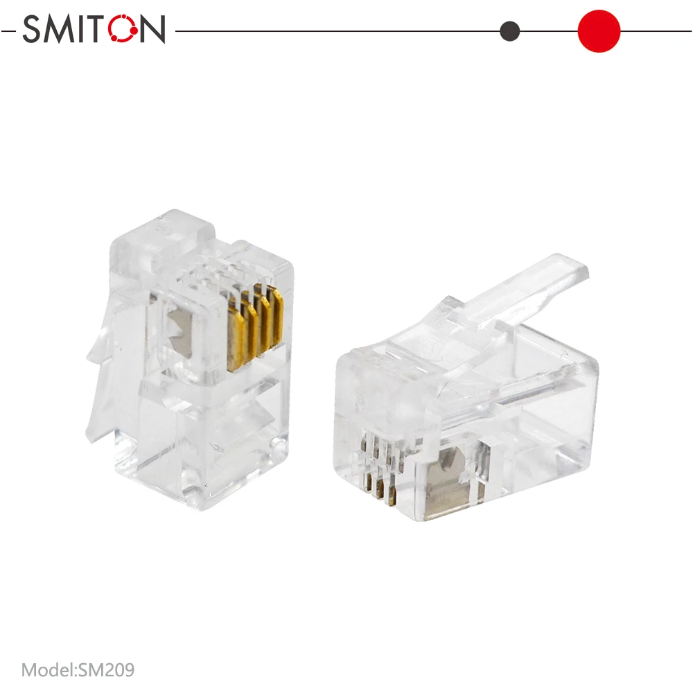 4 Pin RJ-9 Modular Connector for Telephone Cable - OEM | Wholesale