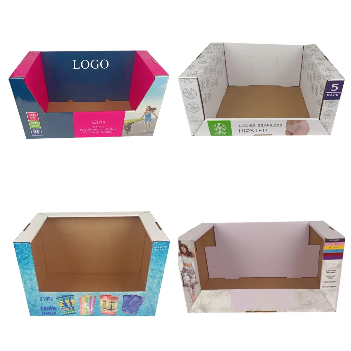 Recyclable Carton Packaging Retail Tear Away Display Box Custom Shelf ...