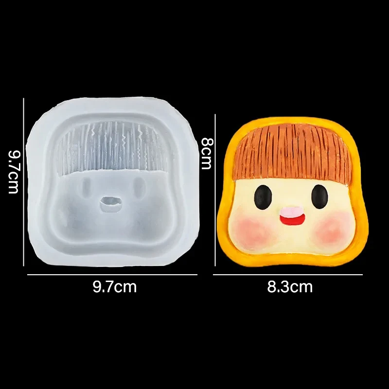 Cartoon Baby Beep Face Cake Decoration Fondant Silicone Mold Chocolate ...