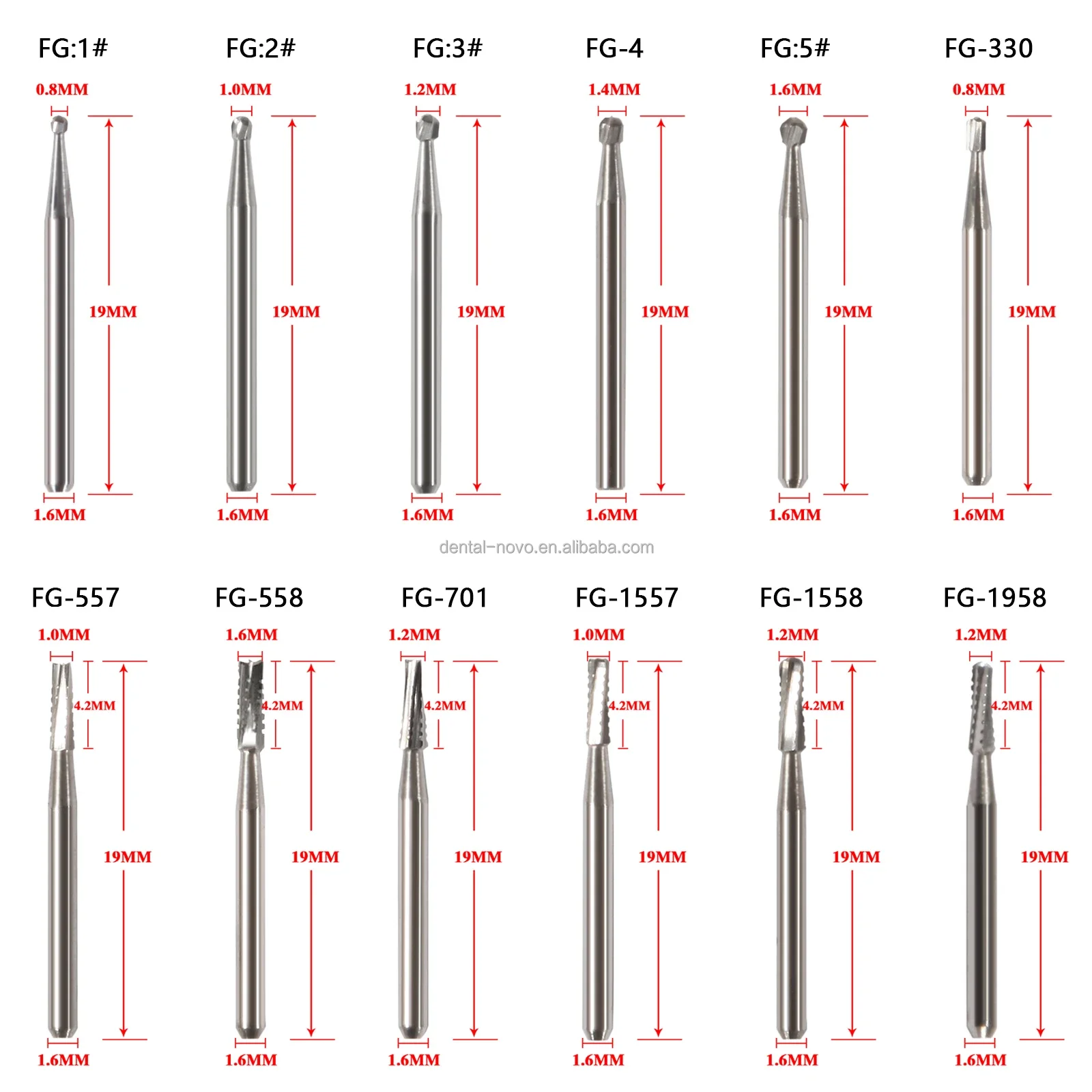Wholesale Fg Ra Hp Dental Carbide Burs Set Fresas Dentales - Buy Dental ...