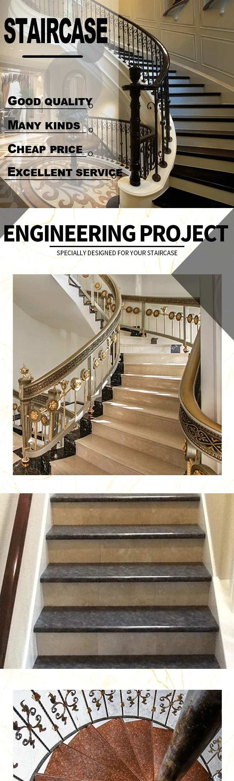 Natural Granite Anti-Slip Stair Nosing for Outdoor Steps - Custom ...