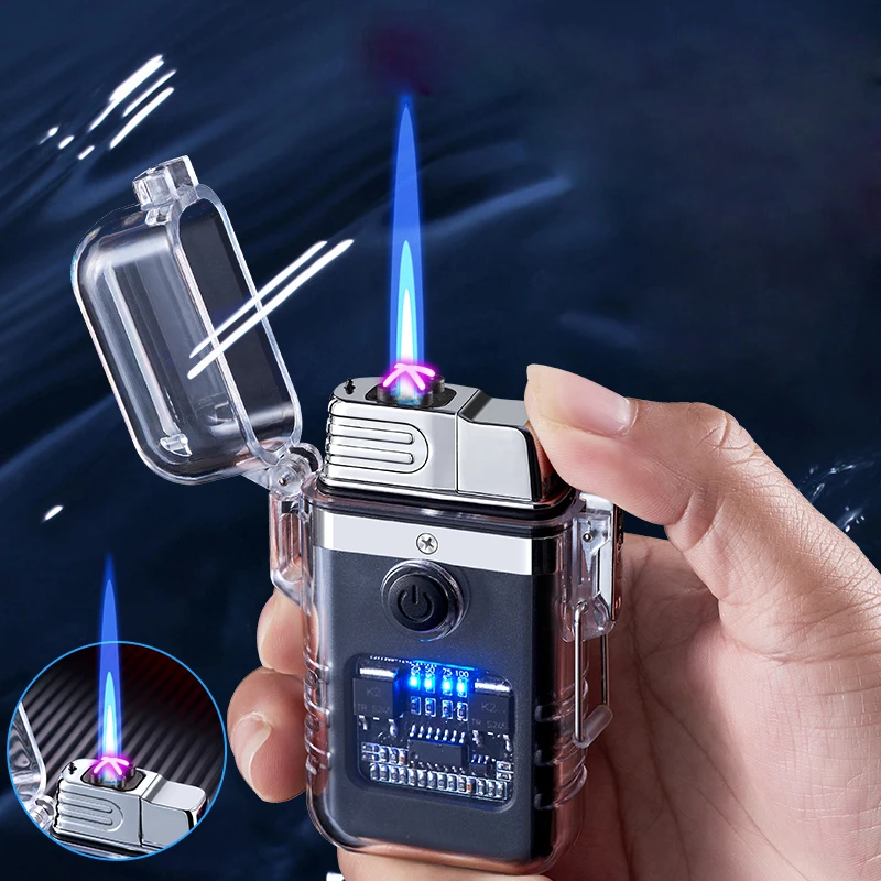 2 in 1 Hot Custom Cigarette Waterproof Windproof Dual Arc Rechargeable ...