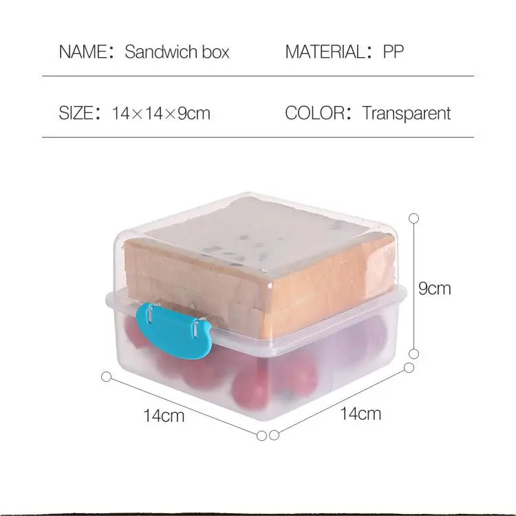 Outdoor Square Bento Transparent Sorting Food Heatable Double Lunch ...