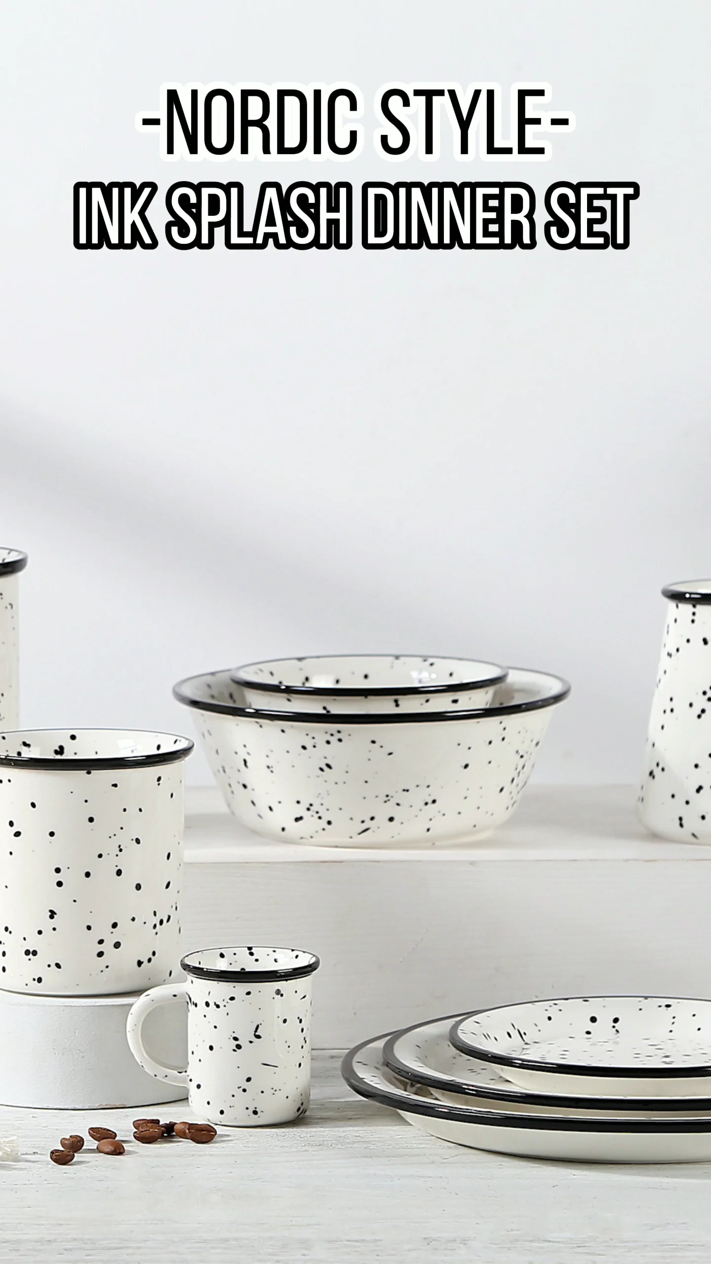 Gift Ins Style Splash Ink Imitation Enamel Design Plate And Bowl ...