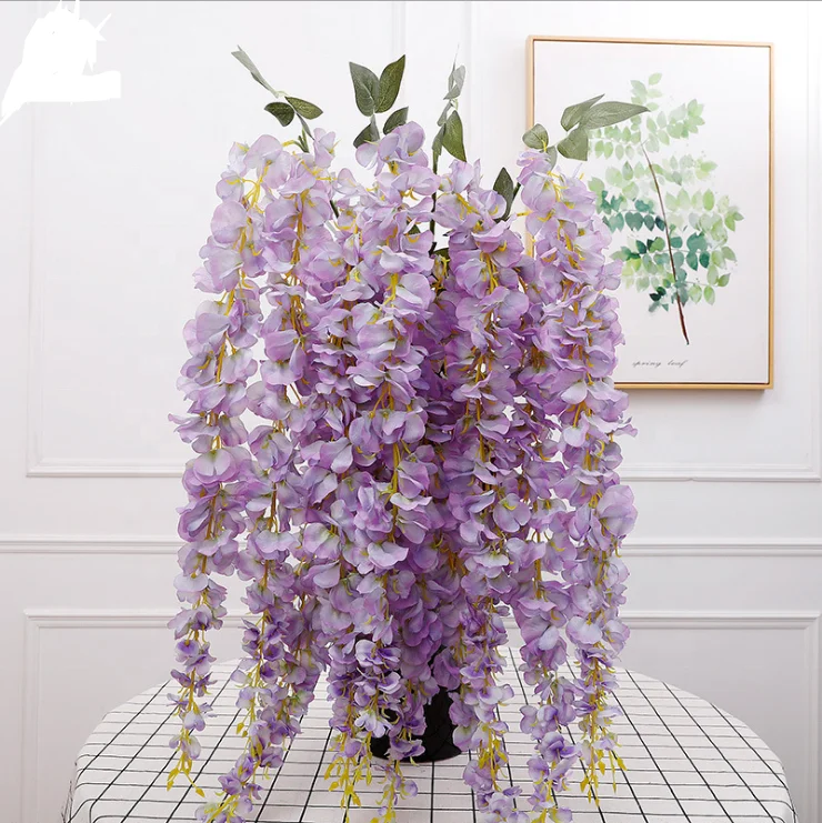130cm Wall Hanging Artificial Wisteria Flower Artificial Silk Wisteria