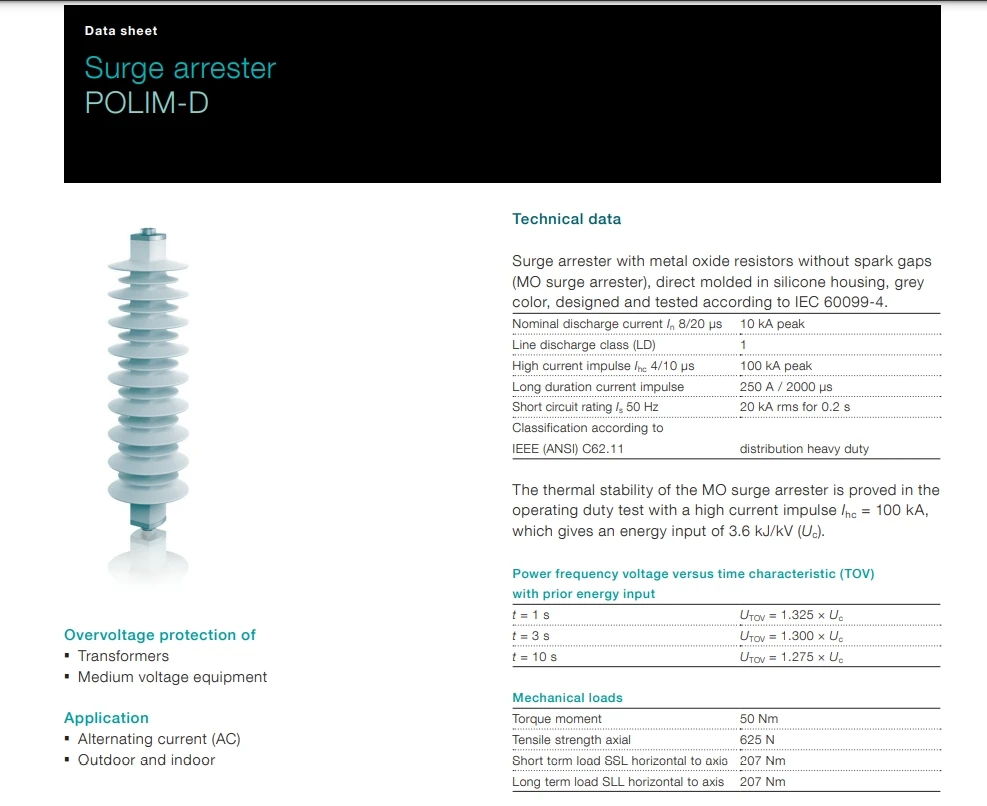 Abb Lightning Arrester,Type:polim-d 12l - Buy Abb Surge Arrester,Polim ...