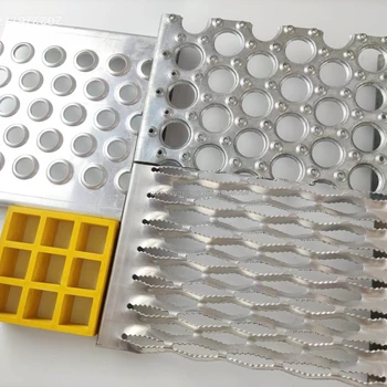 Aluminum Serrated Diamond Hole Walkway Channel Grip Strut Grating - Buy ...