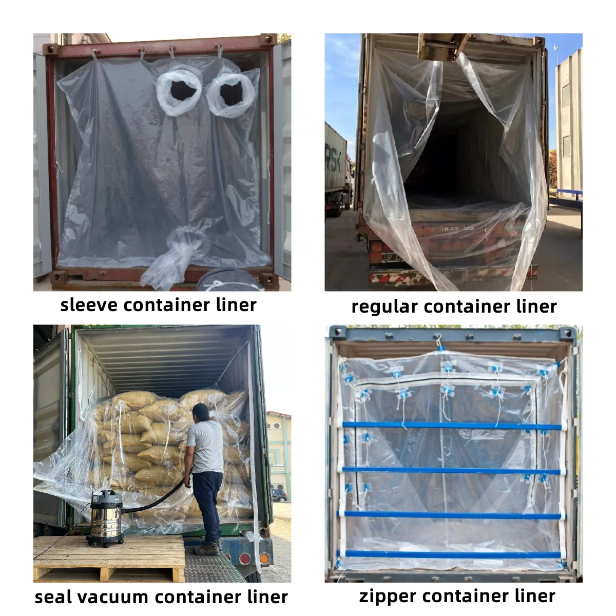 20ft 40ft 45ft Dry Bulk Container Liner Bag Flexible PP Woven Bag in ...