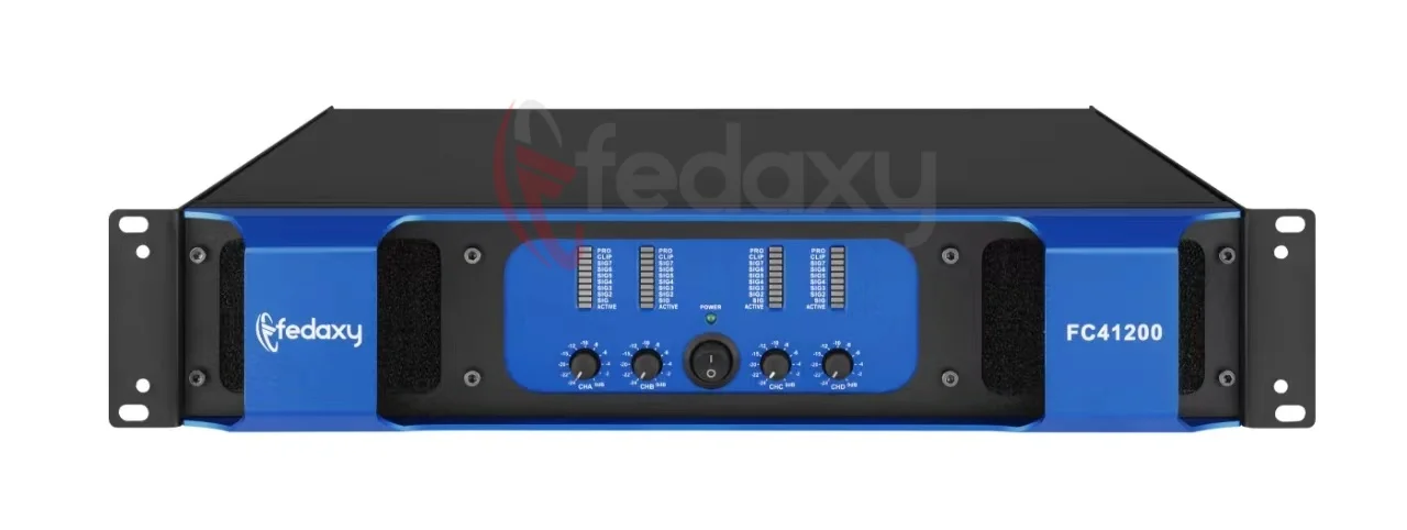 Fedaxy FC41200 - High End 4 Channel Power Amplifier for Djs