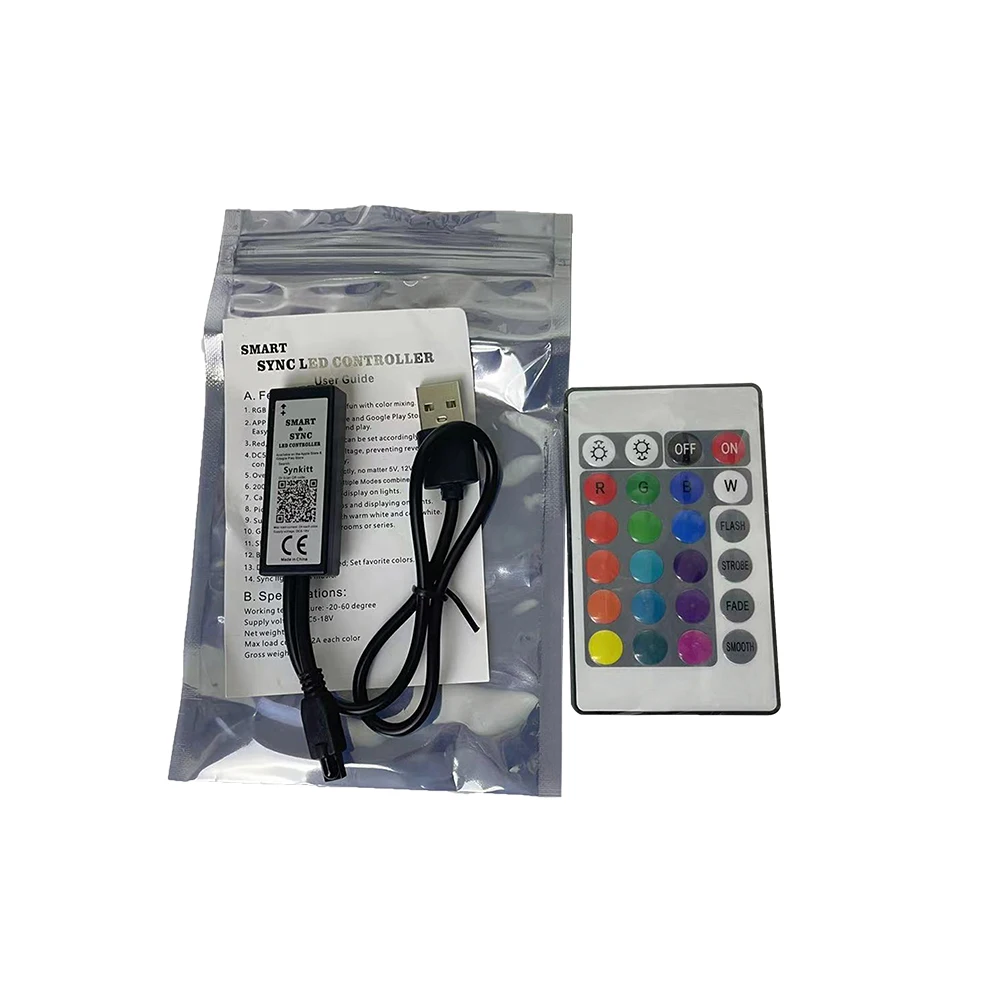 Mini Rgb Led Lights Controller Dc5v Led Light Strip Remote Dimmer With ...