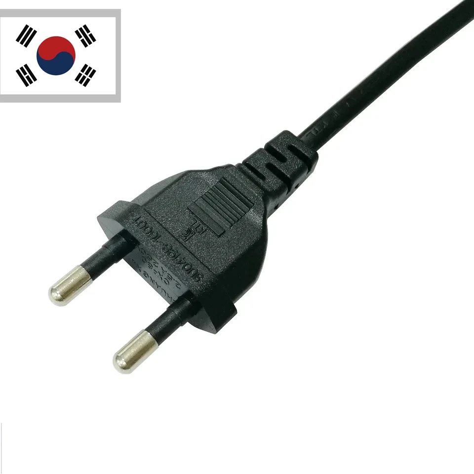 South Korea 2pin Plug + 8 Type Tail Plug Power Cable Drawing - Buy ...