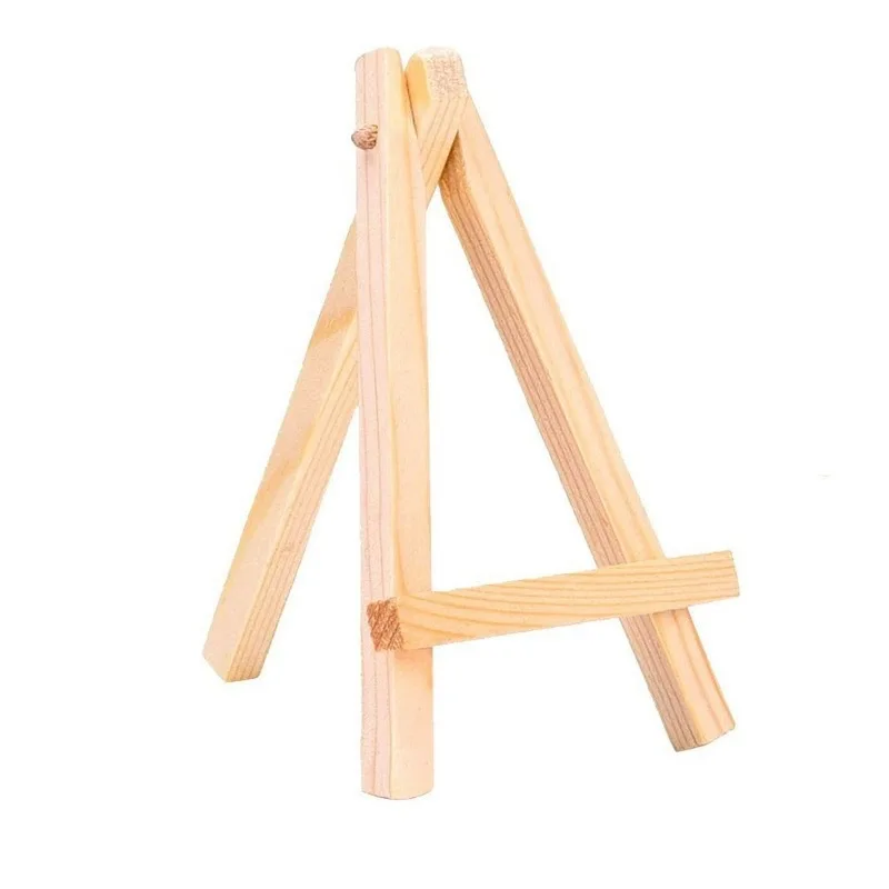 Solid Wood Tripod Display Stand Mini Pine Desktop Stand Three Legged ...