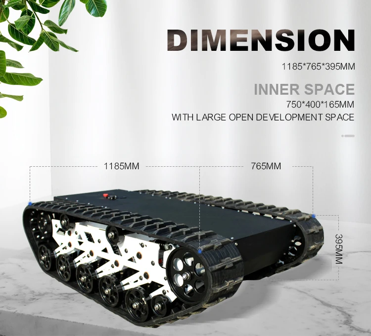 100kg Payload Undercarriage Tracked Robot Chassis Equipment Avt-12t ...