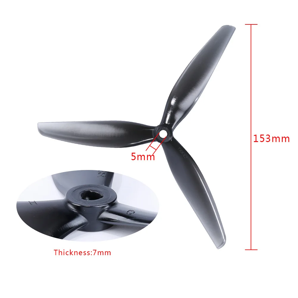 4pcs Hq Prop 7x4x3 7040 7inch 3 Blade/tri-blade Propeller Prop ...