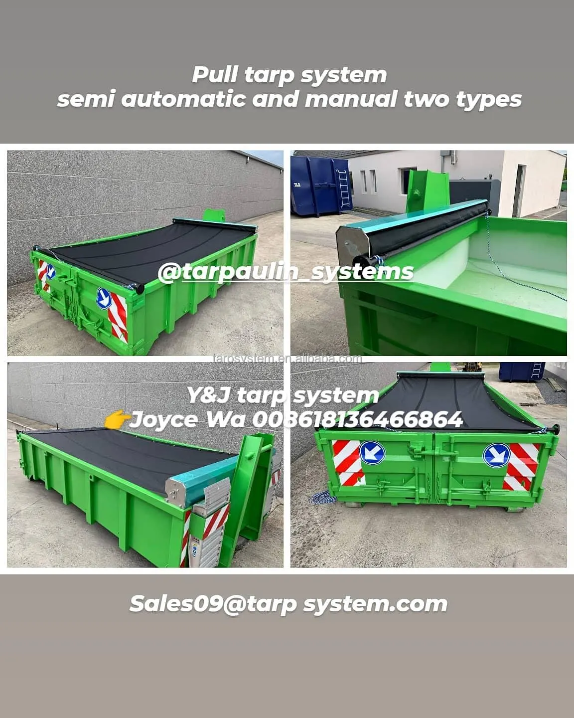 Pull-style Tarp System with Spring Assist - Durable & UV Protection