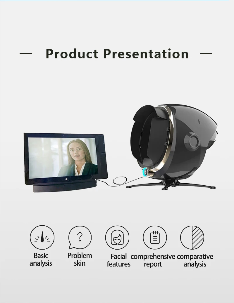 New Professional Magic Mirror Scope test Diagnosis 3d Face Skin ...