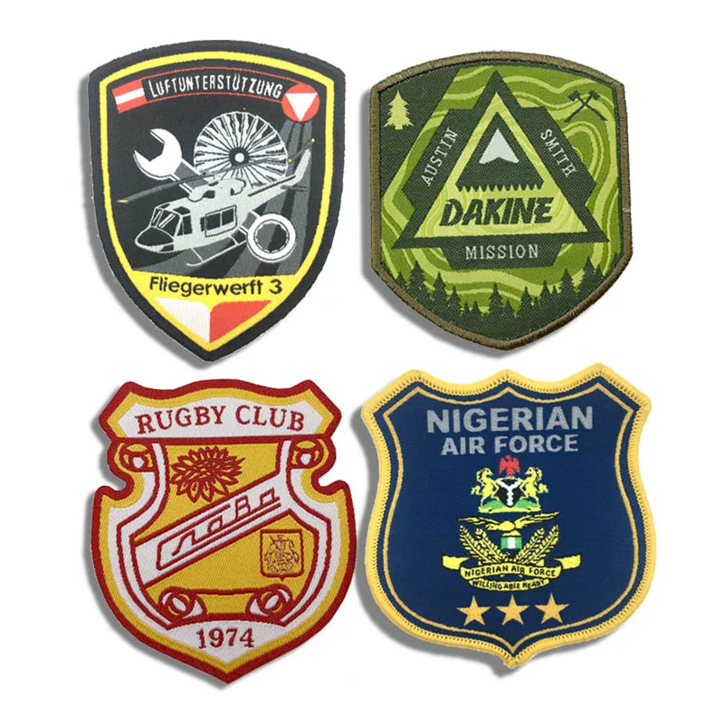 Custom Embroidery Design Cartoon Highway Shield Patches Woven Patches ...