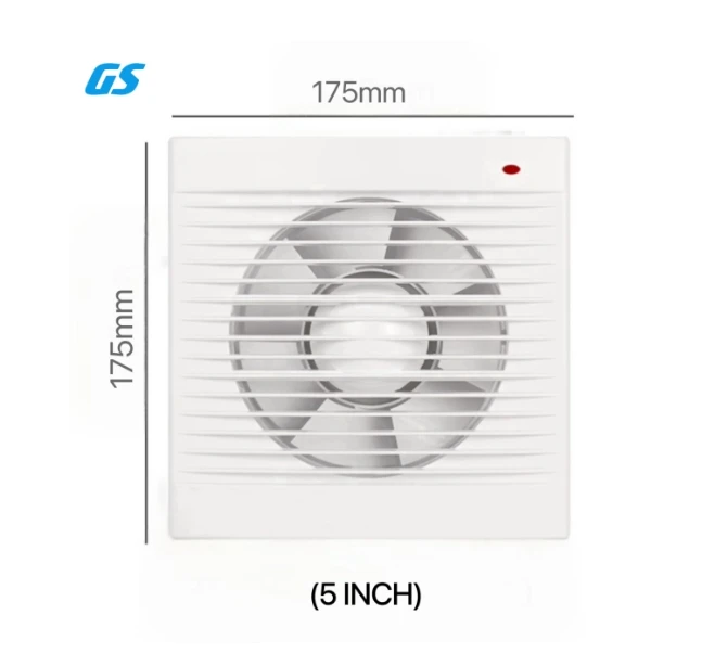 5" Window Glass Wall Hanging Exhaust Fan Circular Kitchen Household ...