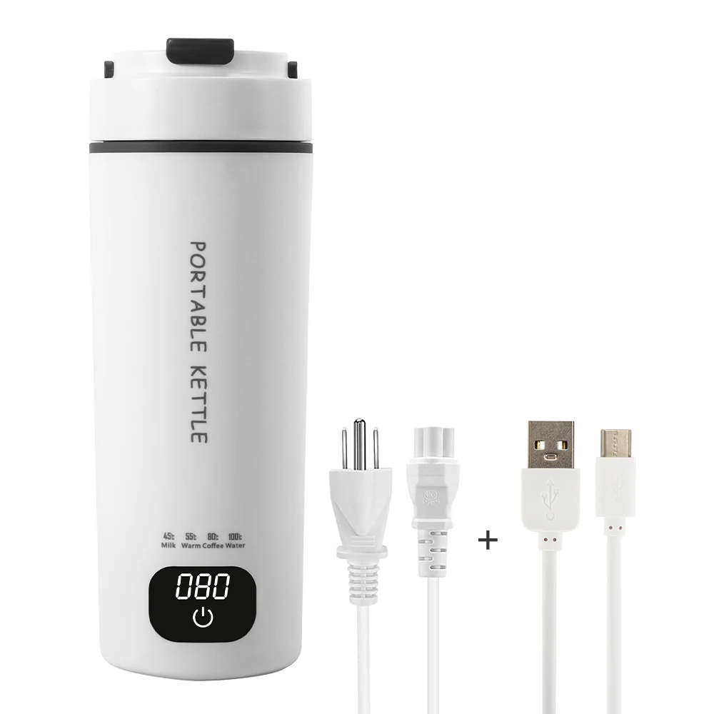 450ml Digital Portable Kettle Travel Electric Mini Thermos Fast Water ...