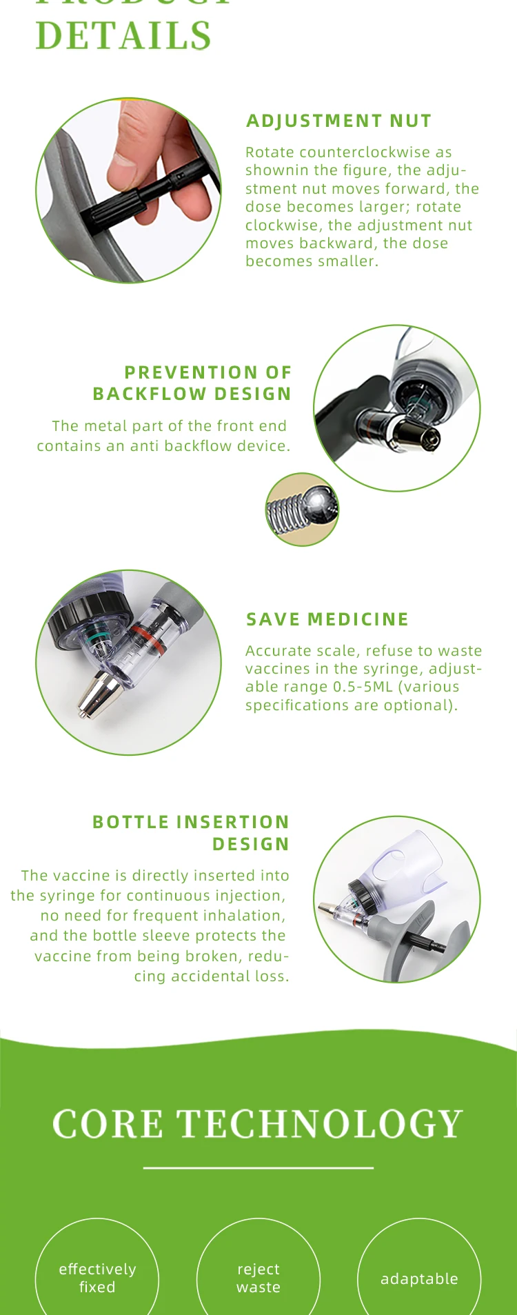 Hot Selling Continuous Syringe for Cattle Veterinary Automatic Pig ...