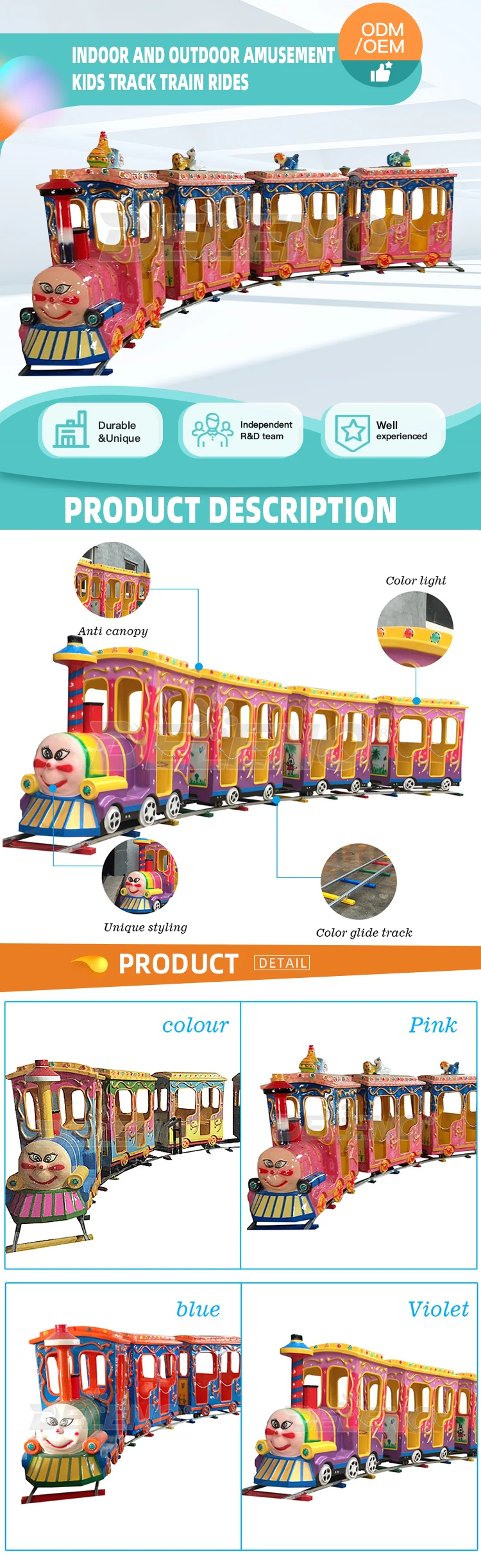 Professional Commercial Outdoor Kids Electric Train Rides Indoor ...