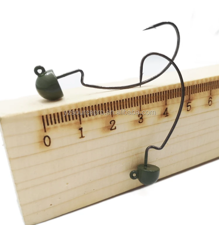 High Quality Tungsten Ned Offset Rig Jig Head Bass Fishing Hook Jig ...