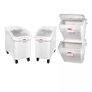 81l 102l Commercial Ingredient Bins Kitchen Plastic Food Flour Storage ...