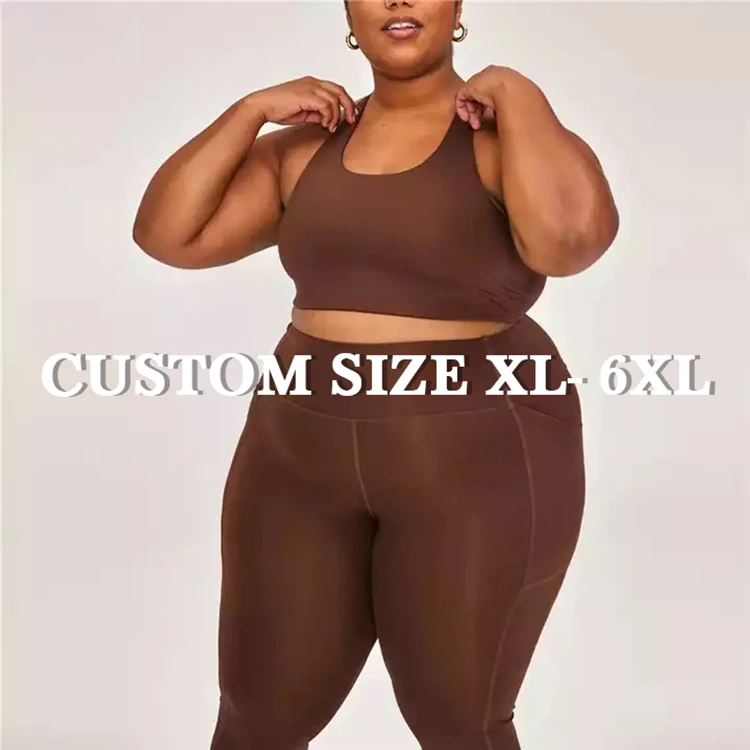 Compressive High Quality Plus Size Xl-6xl 4 Way Stretch Yoga Leggings With Pocket Eye-and-hook ...