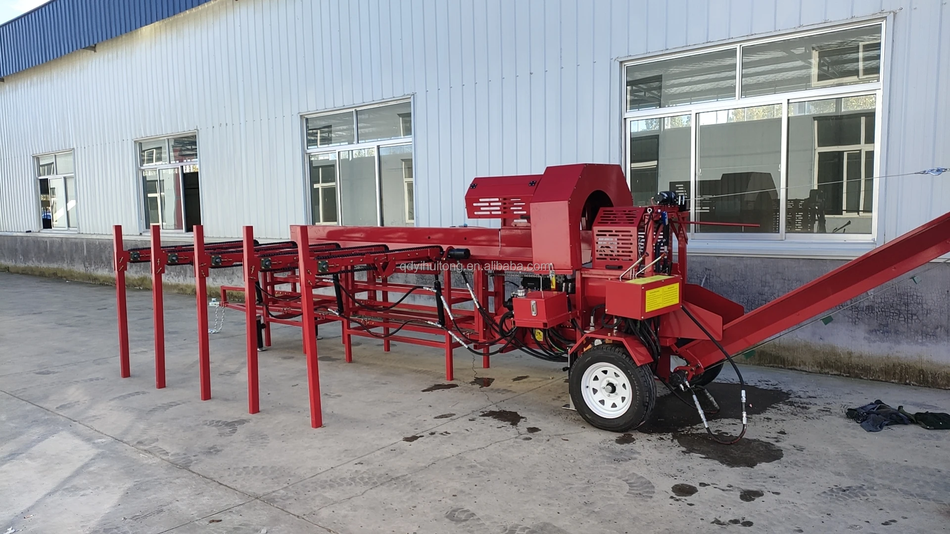 Large Firewood Processor - Heavy Wood Cutting Log Splitter