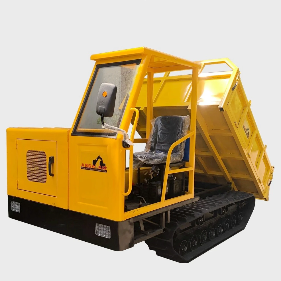 3 Ton Crawler Transporter Dumper With Front Loader Tractor Loader ...