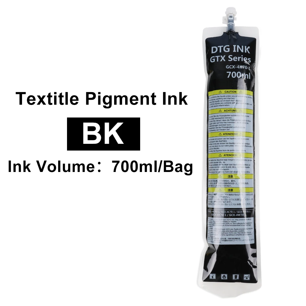 Wholesale 5coloe Digital Textile Ink 700ml Gtx Digital Pigment Ink Bag ...