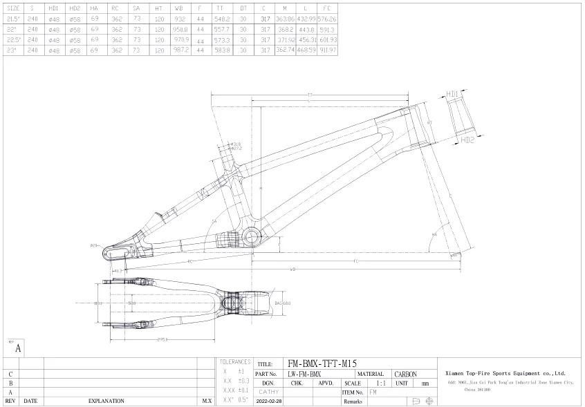Custom BMX Frames - Professional 20" Carbon Fiber Options