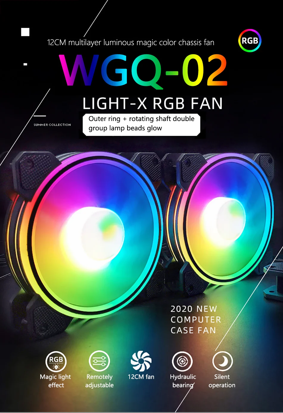 Lovingcool Aura Sync Gaming Computer Rgb Cabinet Fan For Pc Heat Sink ...