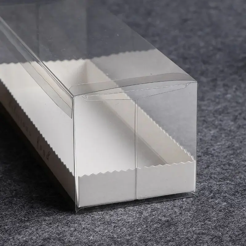 Long Plastic Packing Swiss Roll Cake Box Custom Printed Gift Dessert ...