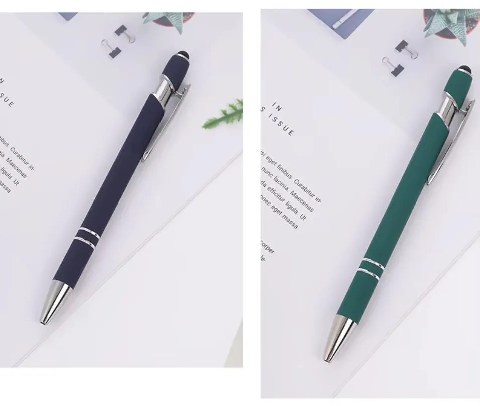 Custom 2-in-1 Stylus Retractable Ballpoint Pen for Touch Screens