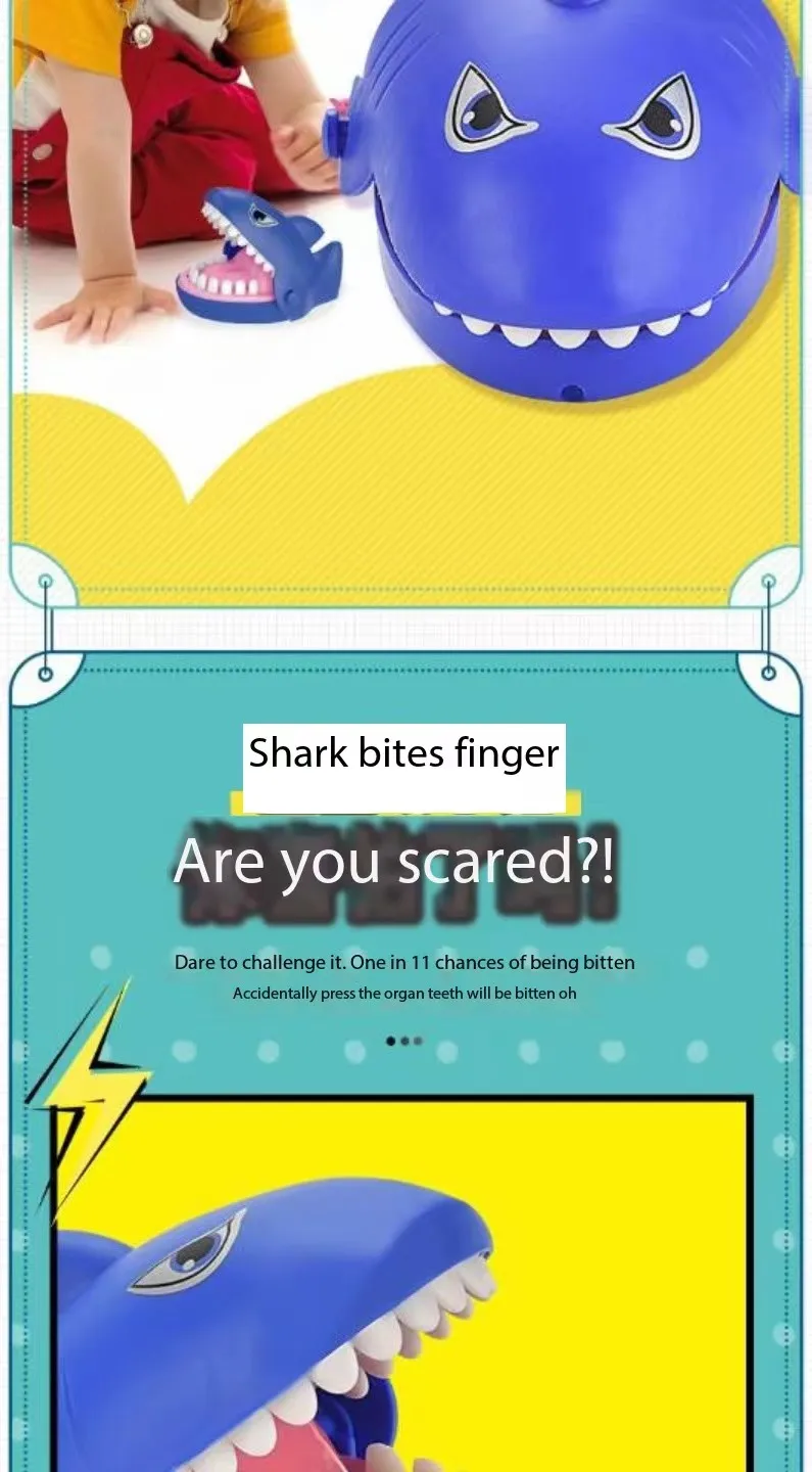 Large Crocodile Shark Mouth Dentist Bite Finger Game Toy for Kids ...