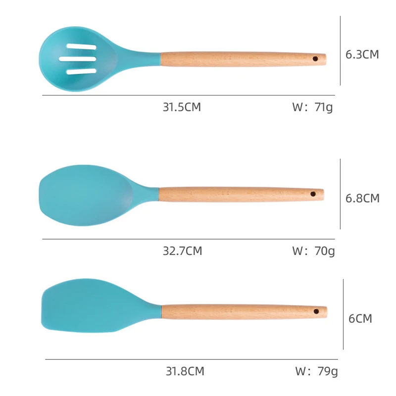 Popular 19pcs Kitchen Utensils Set - Mini Silicone Tools