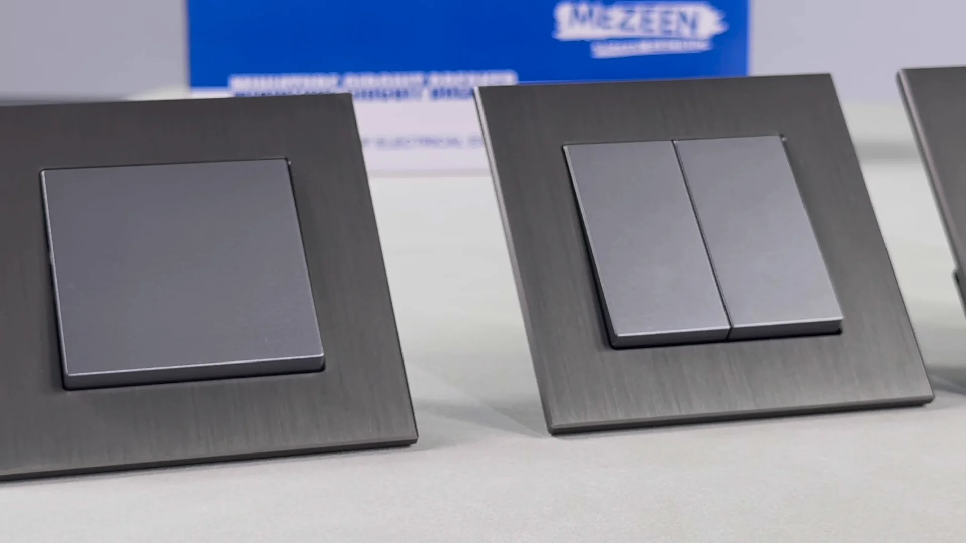 Modern Luxury Design Brushed Aluminum Wall Light Switch 1 Gang 1 Way 2 ...