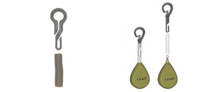 Hirisi Carp Fishing Rubber Back Lead Clips With Sleeve Safety Carp ...