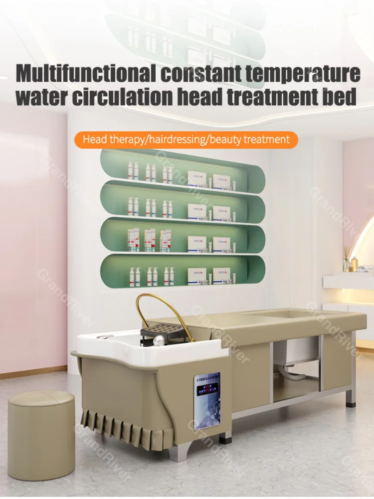 Professional Hair Washing Massage Table Shampoo Bowl Bed Spa Heated ...