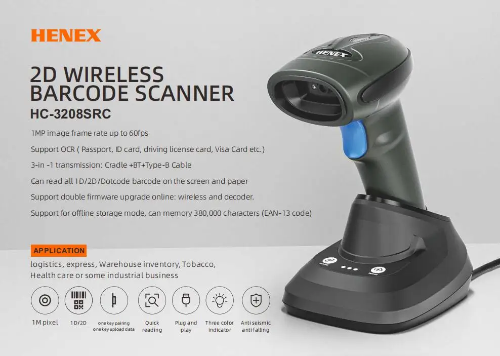Original OEM Barcode Scanner Factory HENEX Hc-3208src Imager 1d/2d QR ...