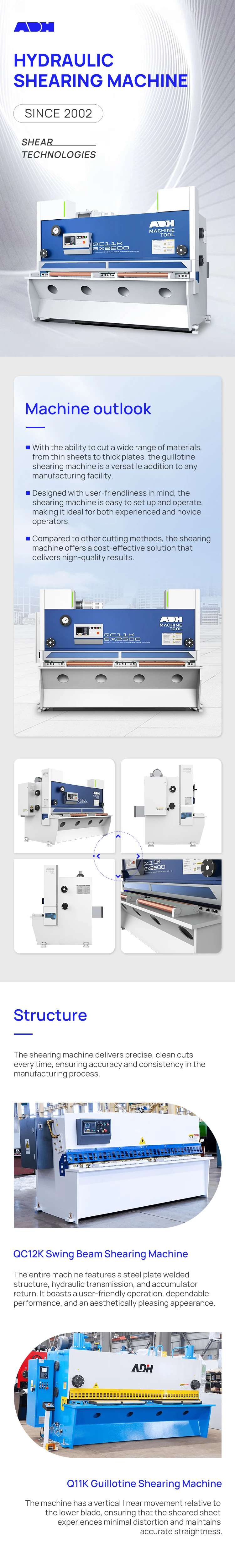 ADH Shearing Machine - Precision Cutting for Metal Sheets