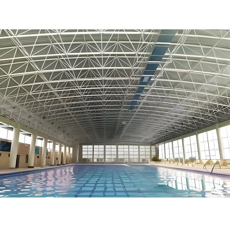 Prefab Fast to Installation Metal Roof Structure Swimming Pool Cover ...