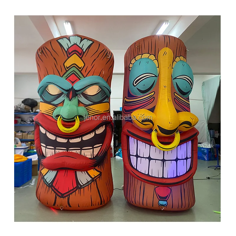 Outdoor Light Inflatable Tiki Statue Stump Inflatable Totem Model for ...
