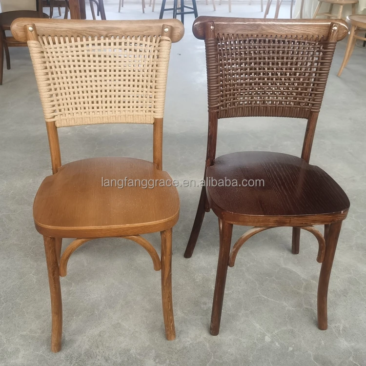 Vineyard Wood Cane Wicker Rattan Weave High Back Dining Chair for ...