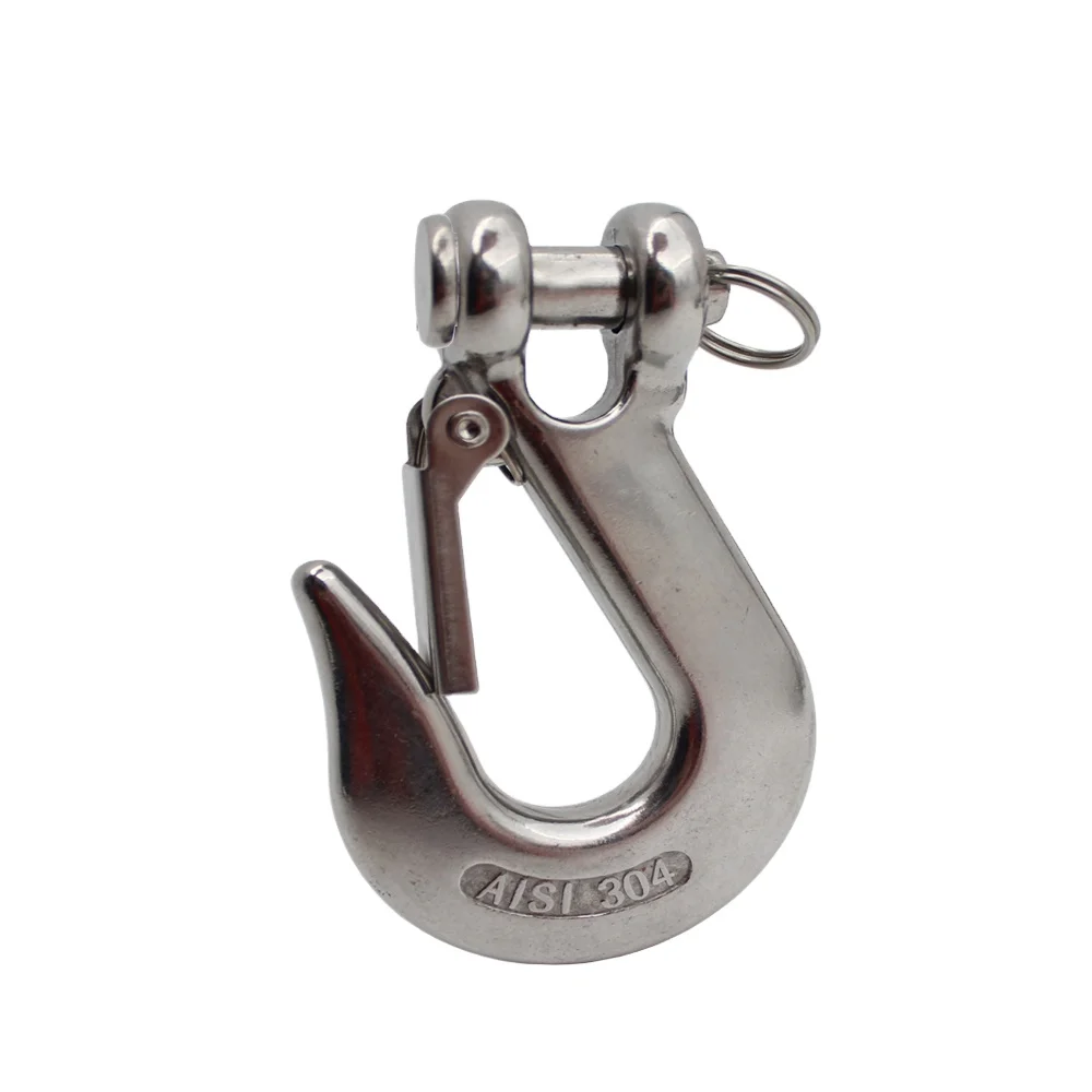 Marine Grade Rigging Hardware Crane Hooks Heavy Duty Clevis Slip Hook With Safety Latch - Buy ...