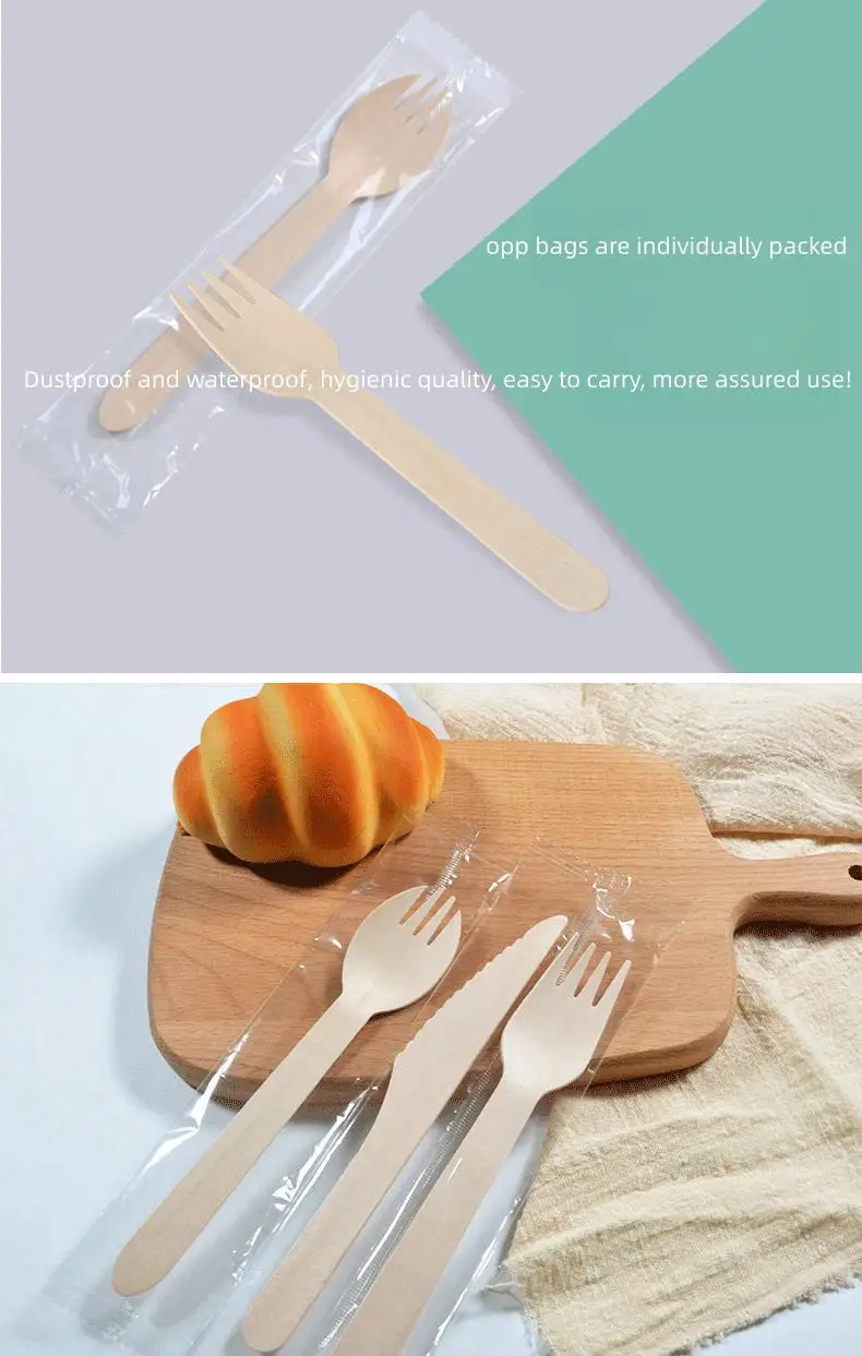 Custom Biodegradable Disposable Wooden Spork For Takeaway Food Service - Buy Disposable Wooden ...