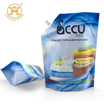 Washing Liquid Packaging Detergent Refillable 1l 2l Spout Pouch ...
